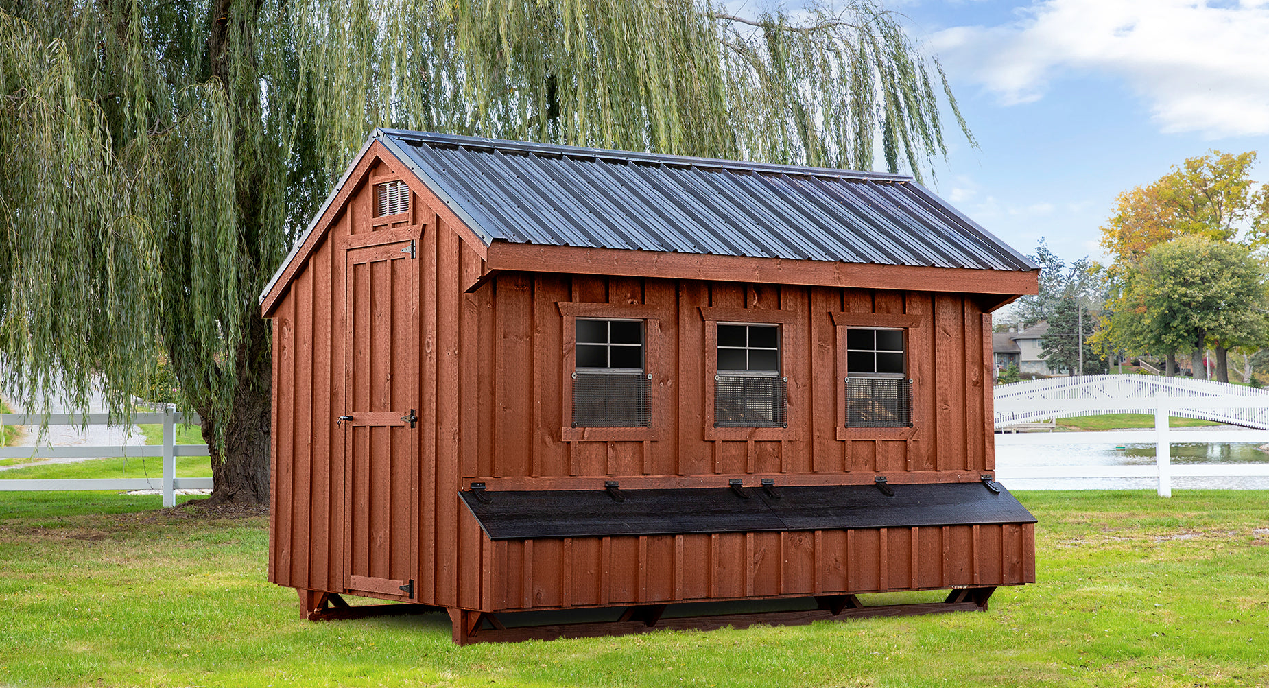 Q712 Quaker Chicken Coop – 7'x12' Premium Amish-Built Home for 35-40 C ...